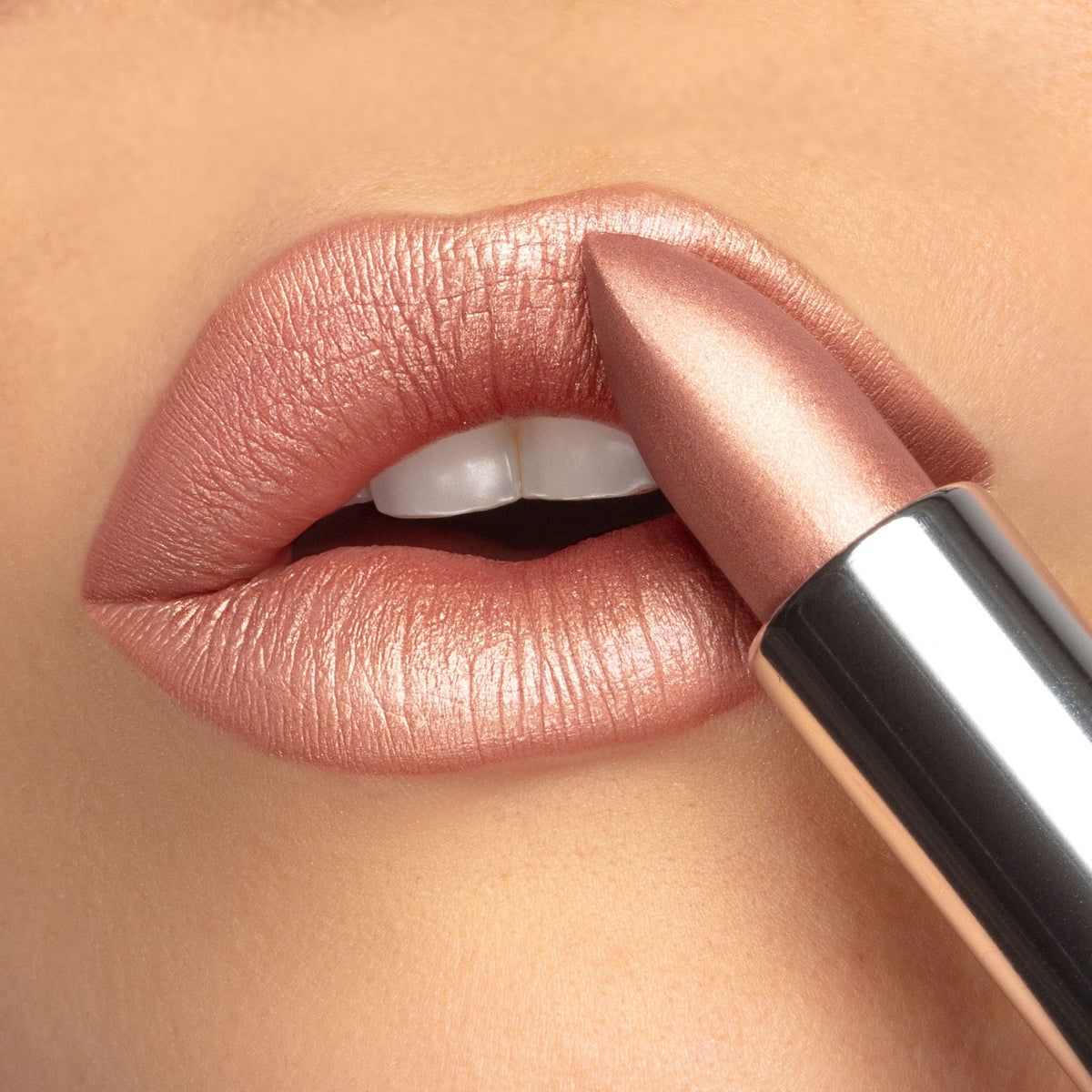 Posh Crème | A Frosted Pale Golden Nude Shimmer Lipstick – Runway Rogue